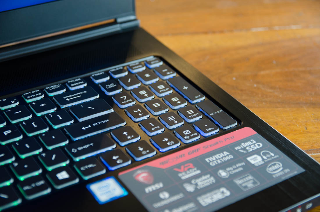 MSI GS63VR Stealth Pro Review > Display, Keyboard and Trackpad | TechSpot