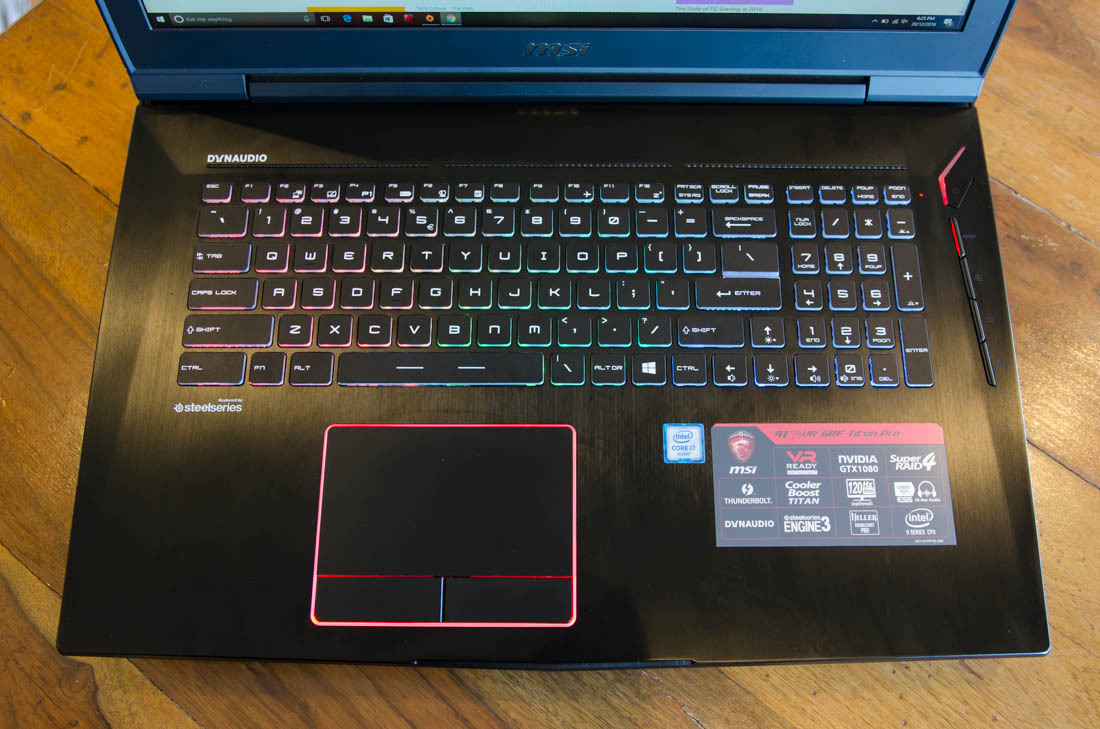 MSI GT73VR Titan Pro Review > Display, Keyboard and Trackpad | TechSpot