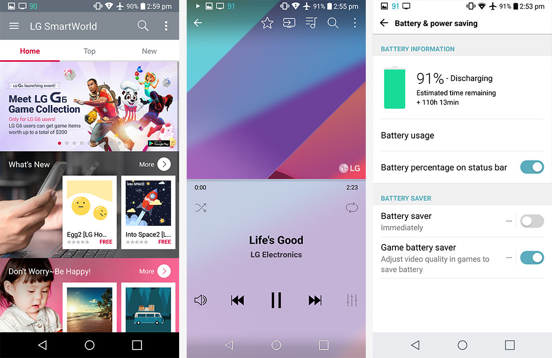 LG G6 Review > Software | TechSpot