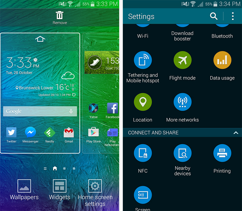 Samsung Galaxy Alpha Review > Display, Software | TechSpot