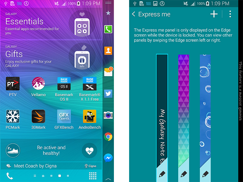 Samsung Galaxy Note Edge Review > Software, Performance and Camera ...