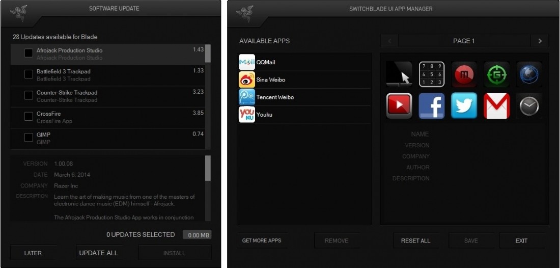 Razer Blade Pro Review > Software: Razer Comms and Razer Synapse | TechSpot
