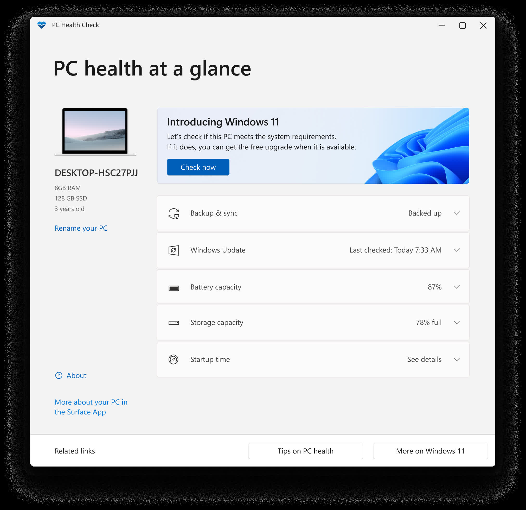 Microsoft PC Health Check Download | TechSpot