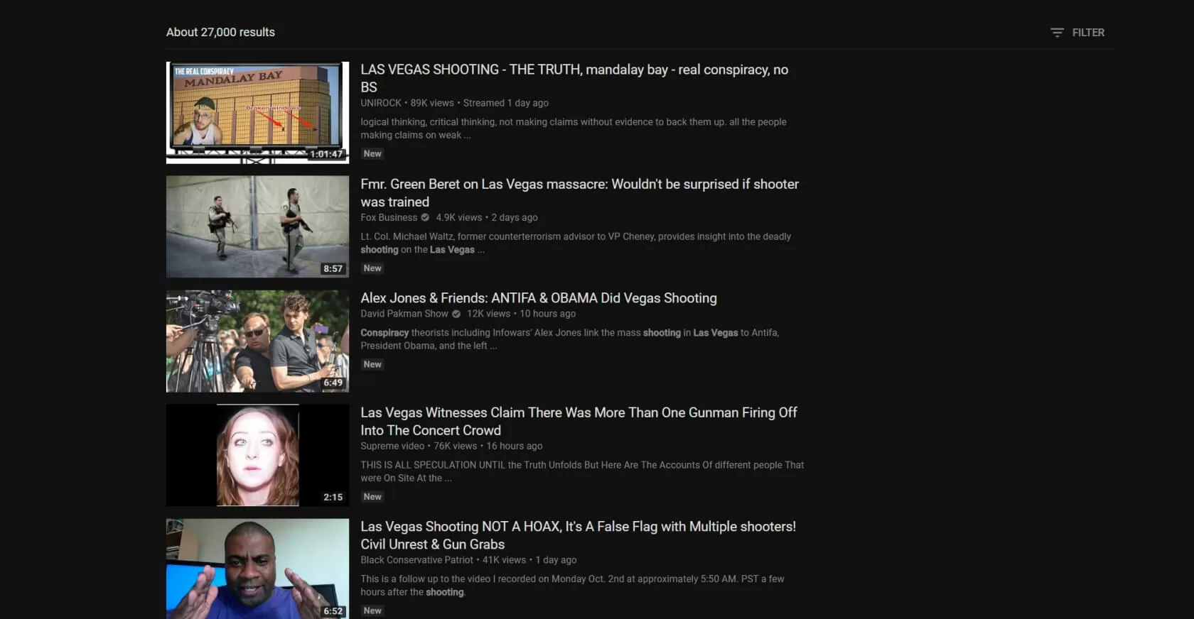 Youtube Criticized For Promoting Videos Claiming Las Vegas Shooting Was