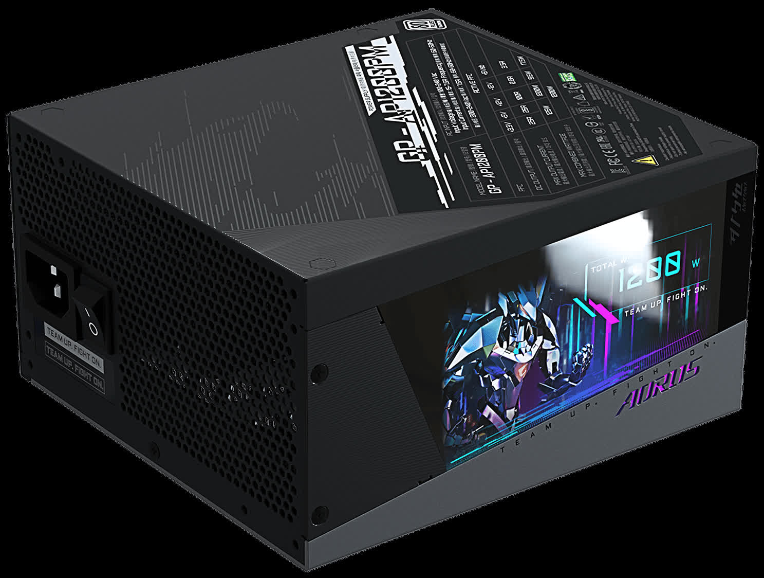 Gigabyte's 1200W Aorus power supply features an integrated LCD panel ...