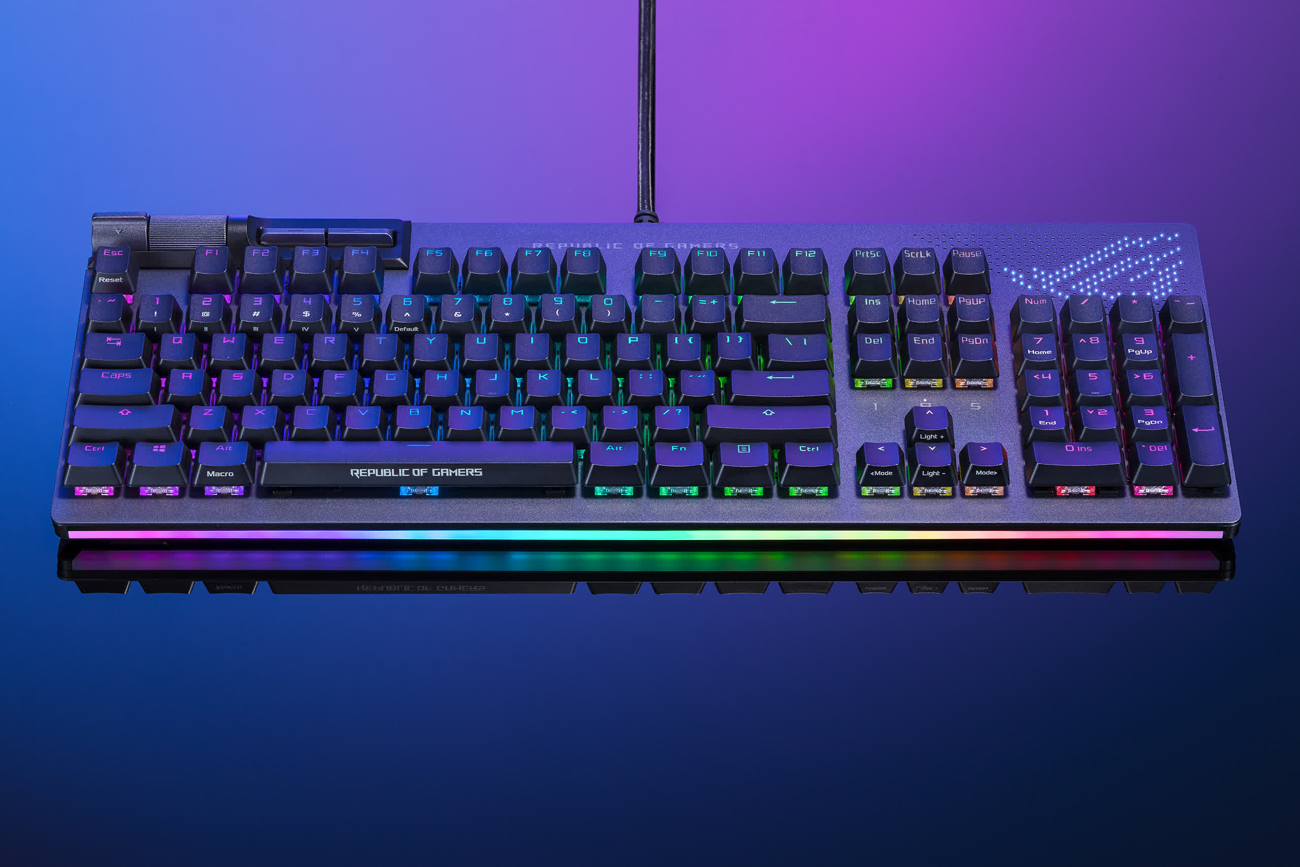 Asus Latest Mechanical Keyboard Adds A Tiny Dot matrix LED Display