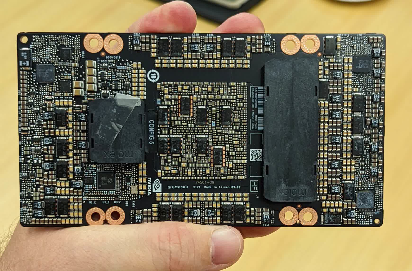 Nvidia's Hopper H100 pictured, features 80GB HBM3 memory and impressive ... Nvidia's Hopper H100 pictured, features 80GB HBM3 memory and impressive ...