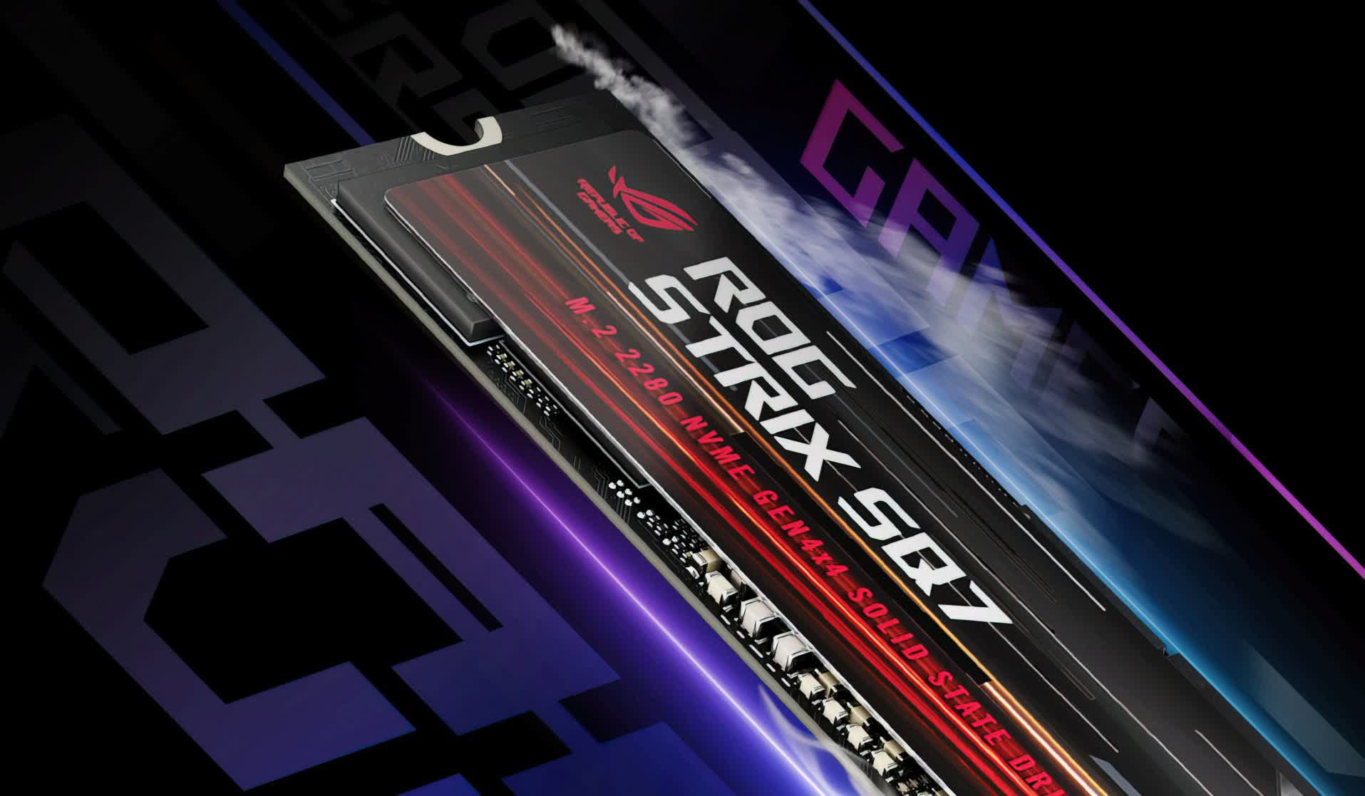 The first Asus SSD will be the ROG Strix SQ7, a 1TB PCIe 4.0 drive ...