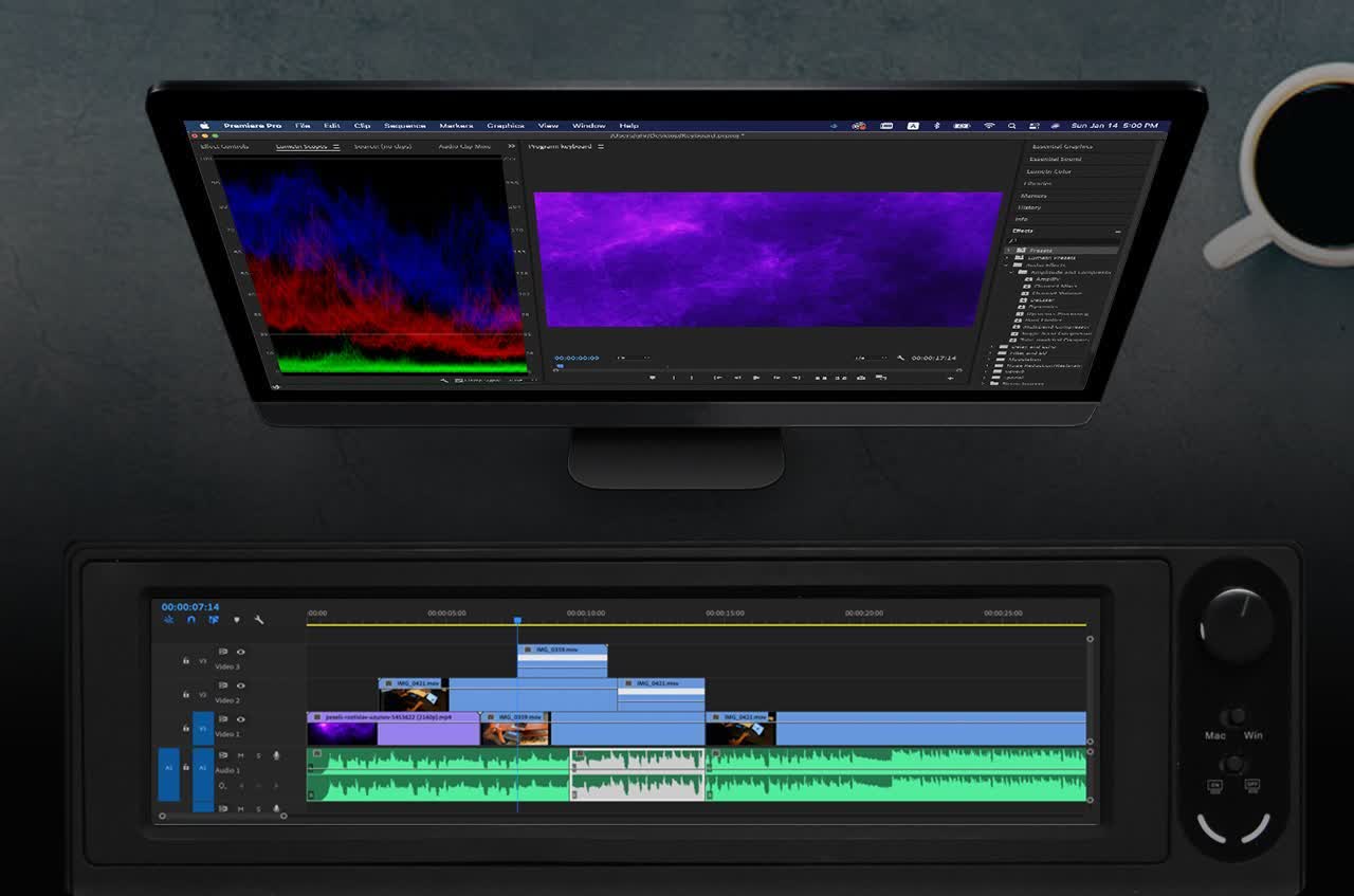 This retro-style mechanical keyboard includes a 10-inch touchscreen ...