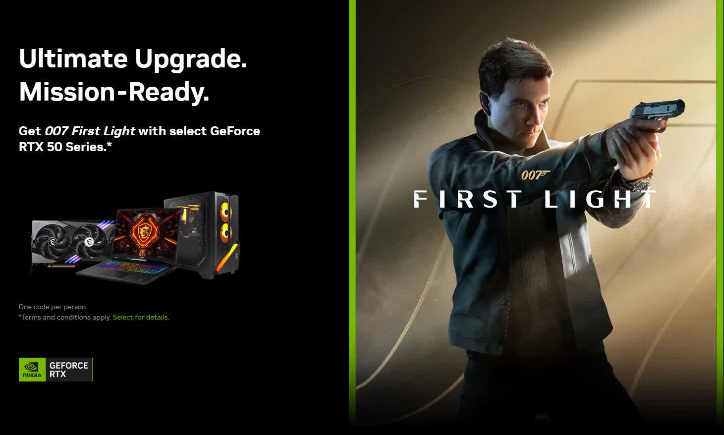 Nvidia adds the RTX 5060 Ti to its 007 First Light game bundle | TechSpot