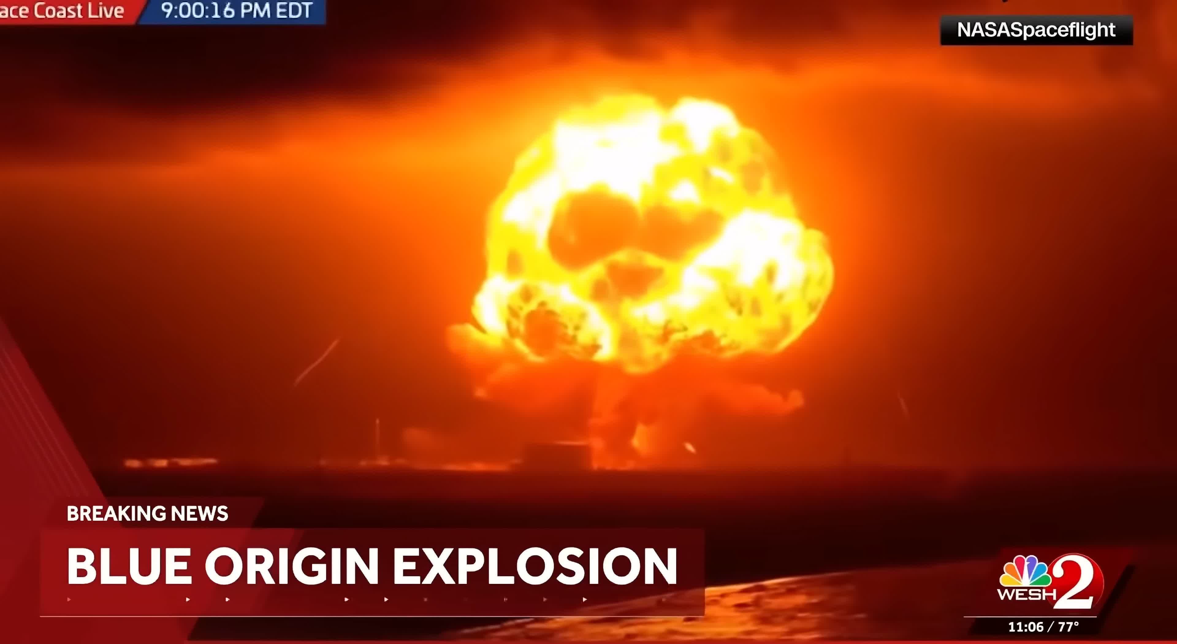 Blue Origin's New Glenn rocket explodes in massive fireball during ...