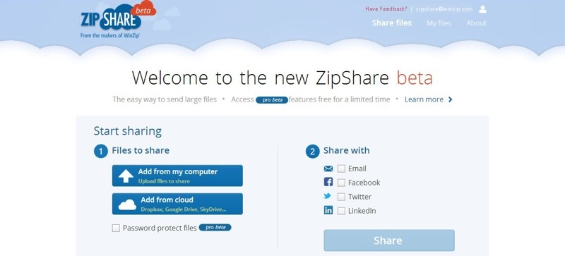 WinZip moves to the cloud, launches online service ZipShare | TechSpot