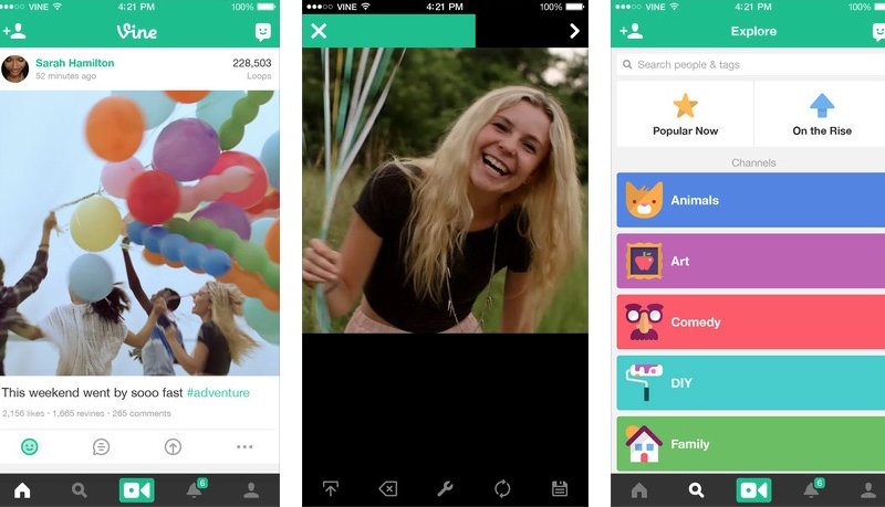 Vine for iOS updated with the ability to follow channels, iOS 8 share ...