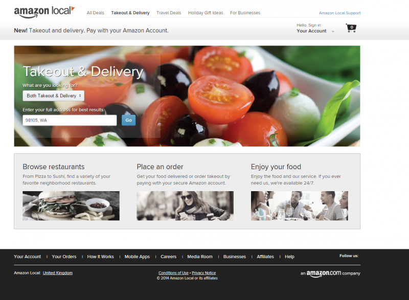 Amazon tests restaurant takeout and delivery service in Seattle | TechSpot