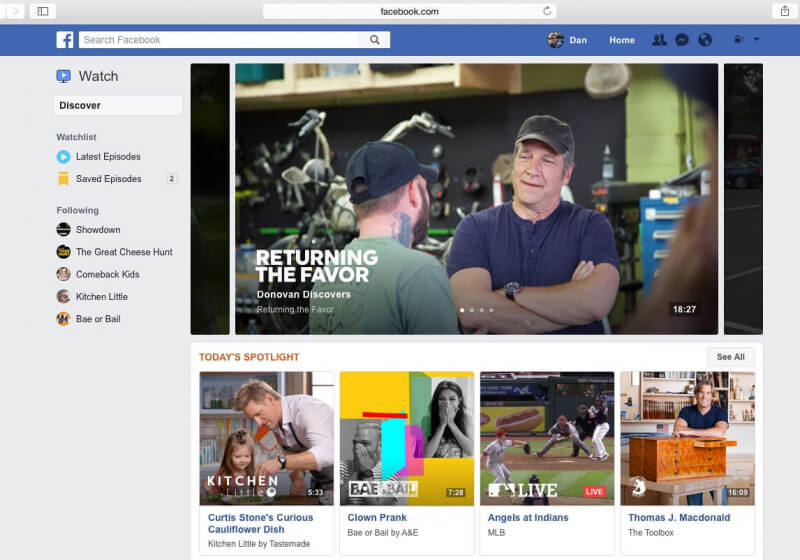 Facebook's new 'Watch' video platform offers up original shows and live ...