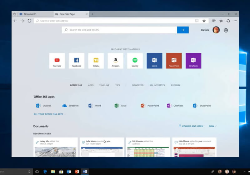 Microsoft's upcoming Windows 10 'Sets' feature will let you open apps as Edge browser tabs ...