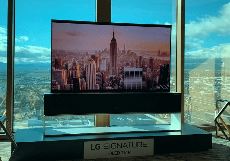 LG shows off the world's first rollable TV, will go on sale later this ...