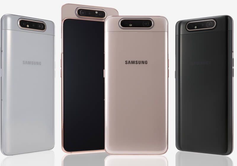 Samsung's Galaxy A80 packs a pop-up, flip-around triple camera array ...