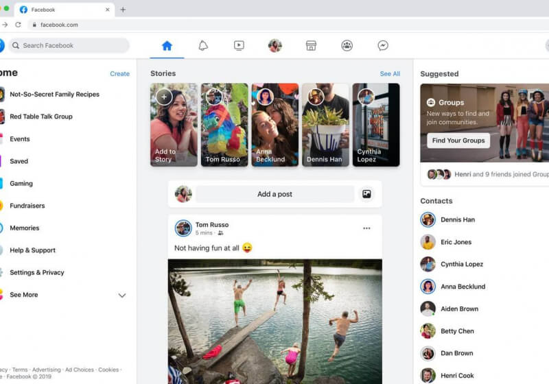 Facebook's new look and Dark Mode are beginning to roll out | TechSpot