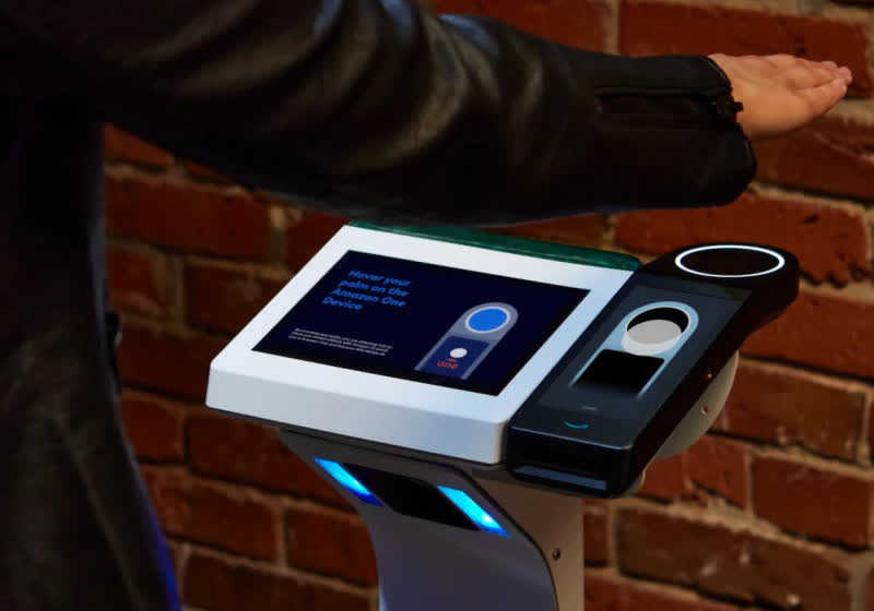 Amazon One palm scanning technology is now being used as admission in ...