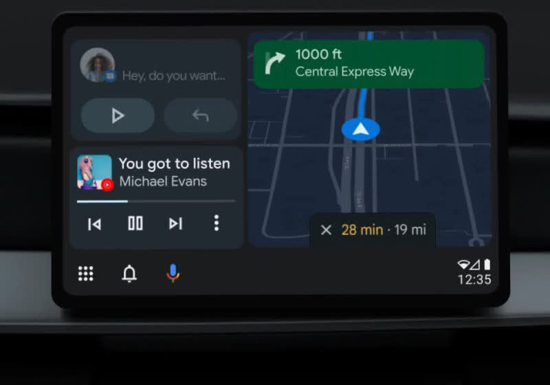 New Android Auto will adapt to any screen size using split-screen ...