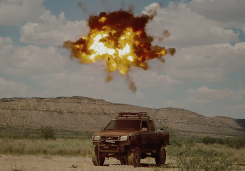 Watch Palmer Luckey's new AI-powered kamikaze drone obliterate a pickup ...